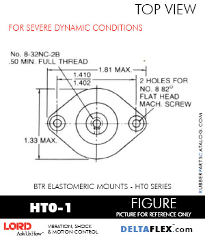 HT0-1 | BTR Elastomeric Mounts - HT0 Series | RubberPartsCatalog.com