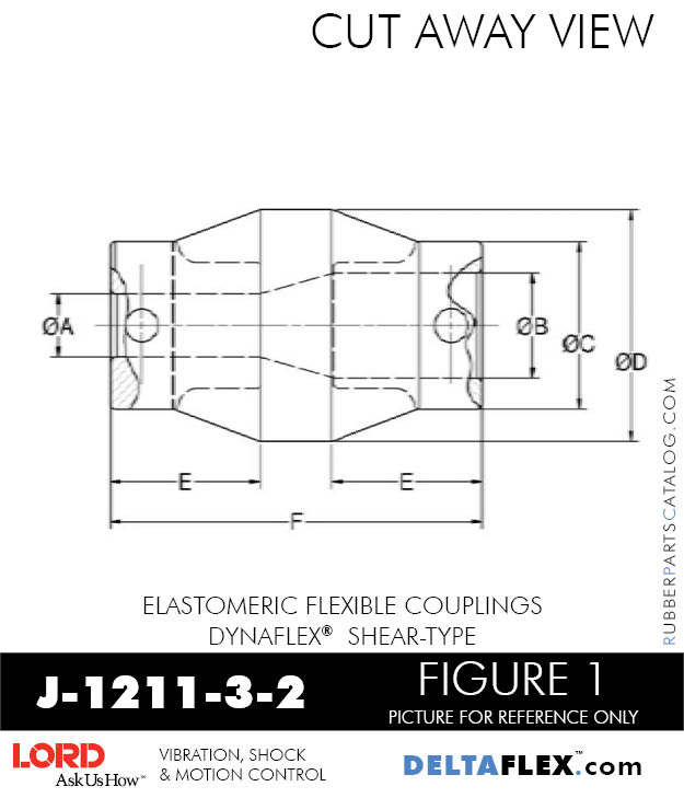 J-1211-3-2 | Dynaflex® Shear-Type Couplings | RubberPartsCatalog.com