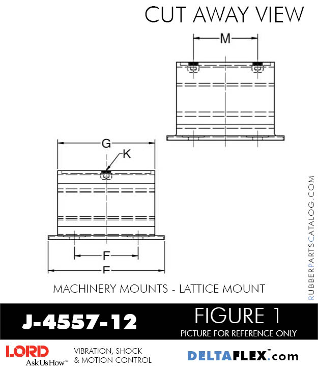 J-4557-12 | LORD Rubber Lattice Mounts | RubberPartsCatalog.com