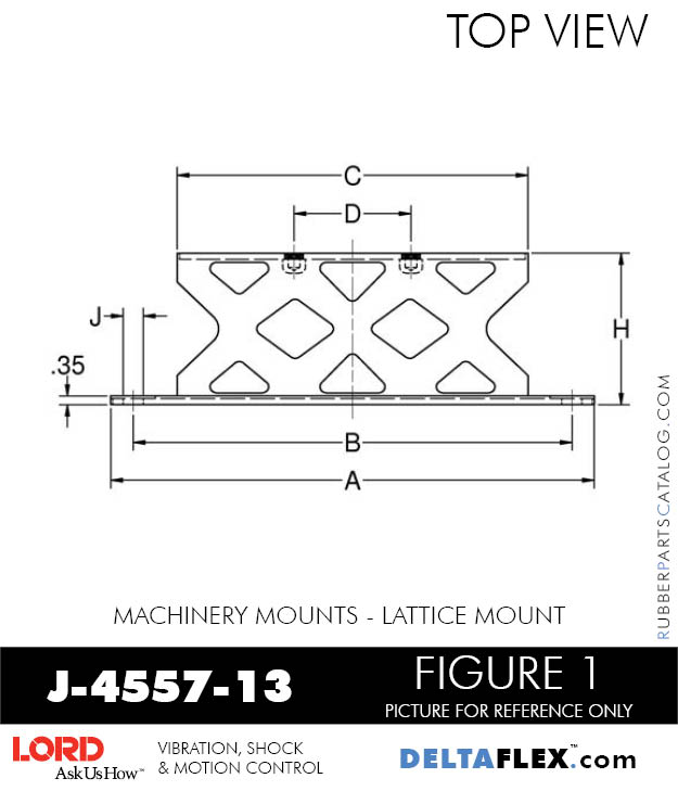 J-4557-13 | LORD Rubber Lattice Mounts | RubberPartsCatalog.com