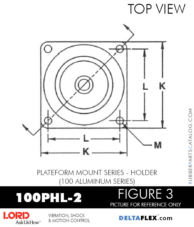 100PHL-2 | Holder | LORD Rubber Plateform Mount | RubberPartsCatalog.com