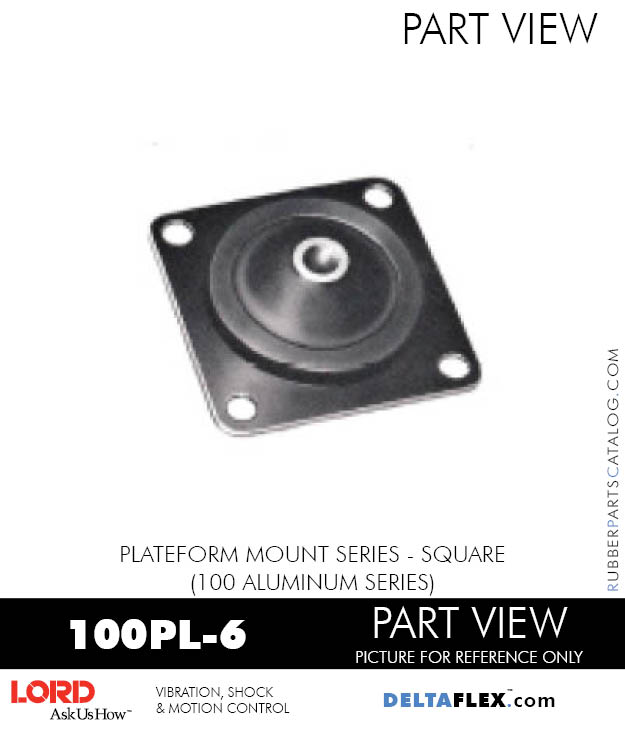 100PL-6 | Square | LORD Rubber Plateform Mount Series ...