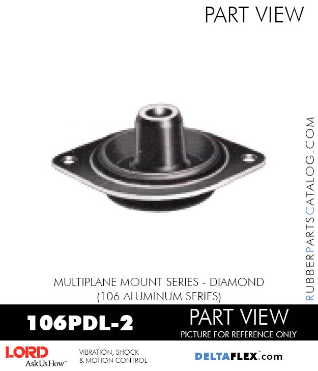 106PDL-2 | Diamond | LORD Multiplane Plateform Mount | RubberPartsCatalog.com