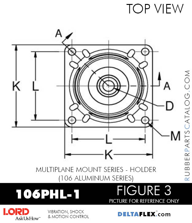 106PHL-1 | Holder | LORD Multiplane Plateform Mount | RubberPartsCatalog.com