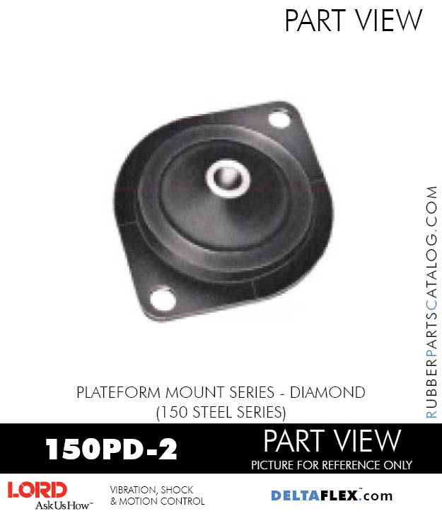 150PD-2 | Diamond | LORD Rubber Plateform Mount | RubberPartsCatalog.com