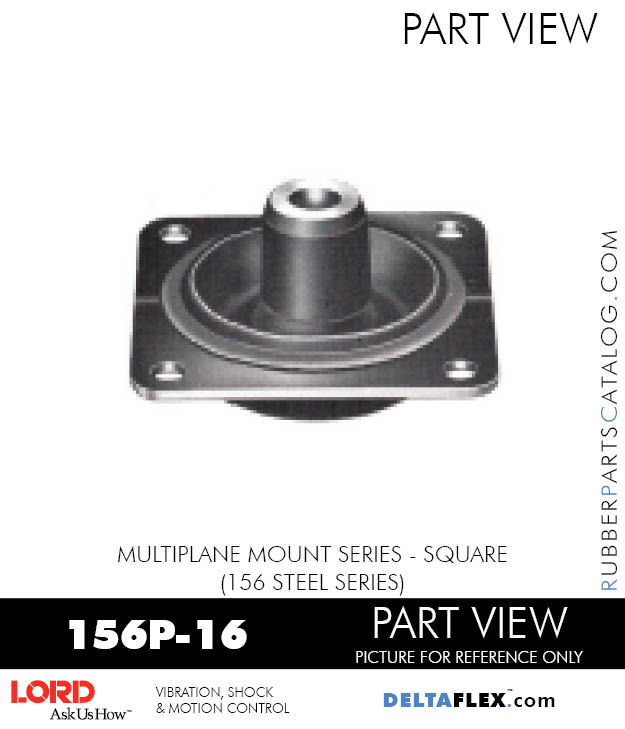 156P-16 | Square | LORD Multiplane Plateform Mount | RubberPartsCatalog.com