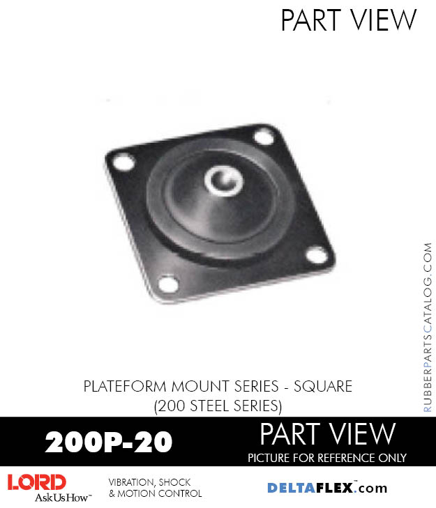 200P-20 | Square | LORD Rubber Plateform Mount Series ...