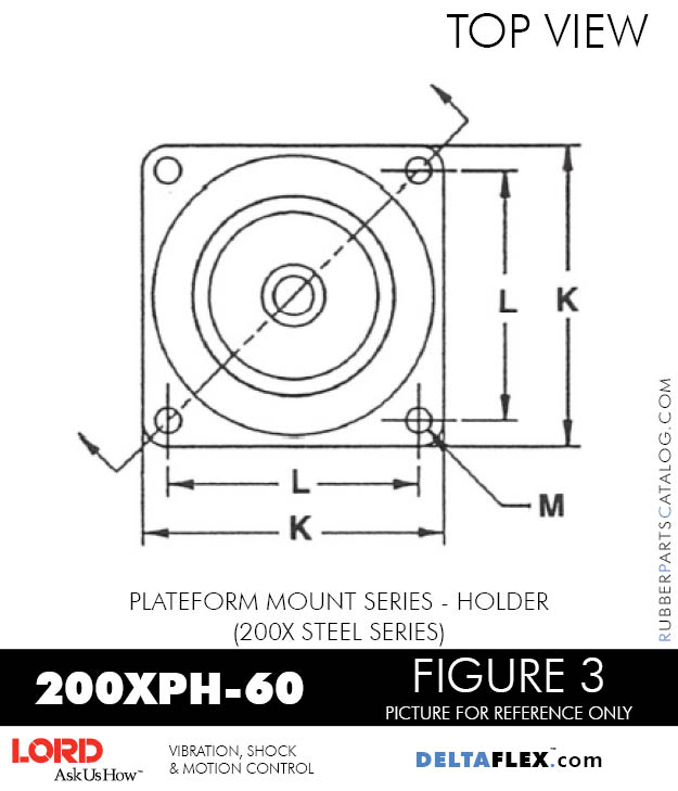 200XPH-60 | Holder | LORD Rubber Plateform Mount | RubberPartsCatalog.com