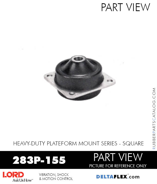283P-155 | Square | LORD Heavy-Duty Plateform Mount ...