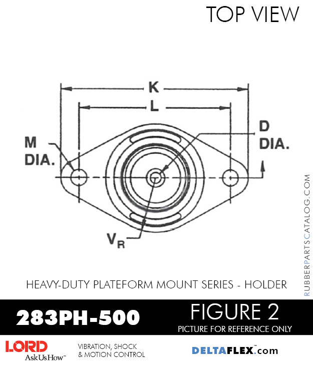 283PH-500 | Holder | LORD Heavy-Duty Plateform Mount | RubberPartsCatalog.com