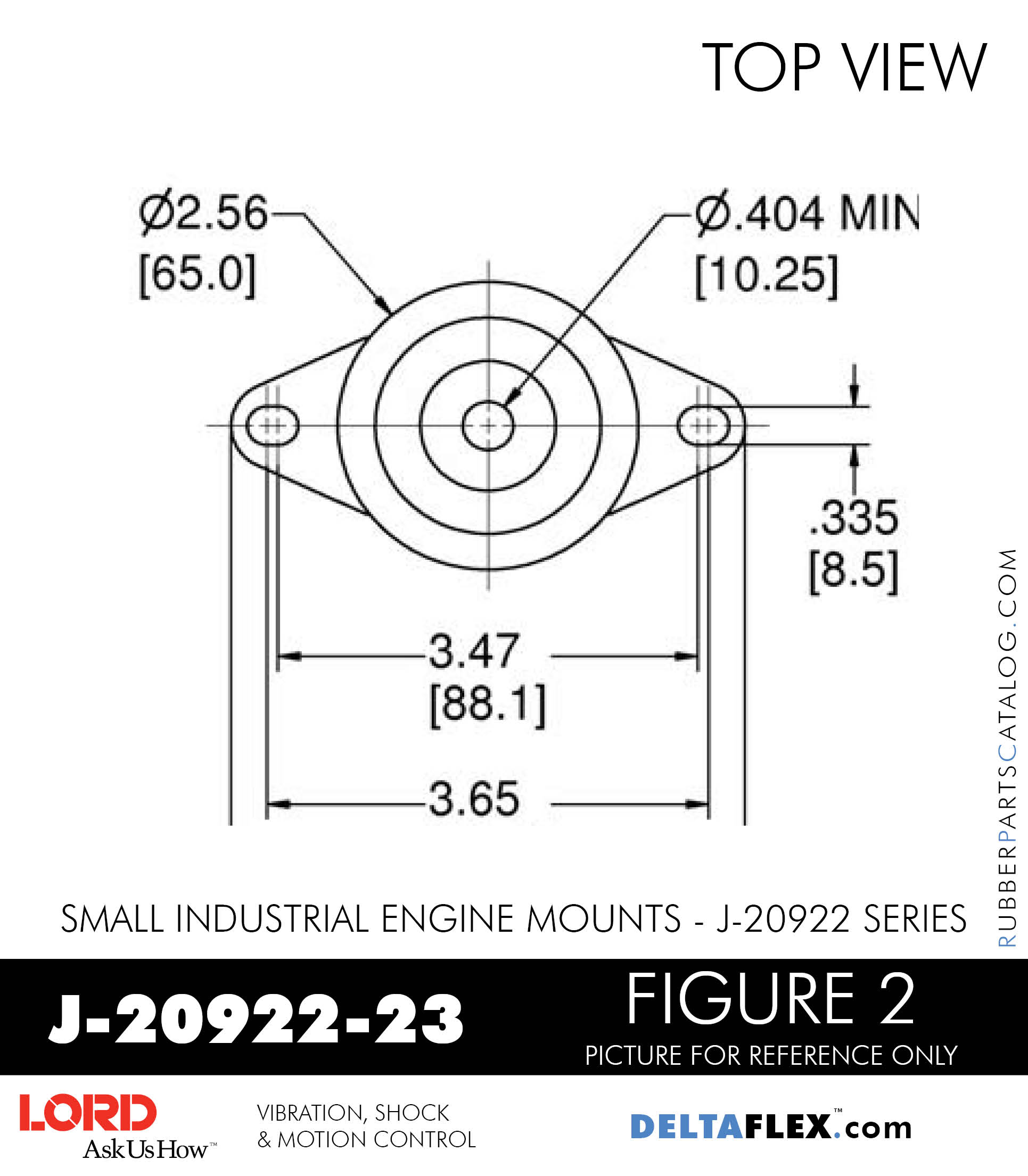 J-20922-23 | LORD Small Engine Mount - Industrial | RubberPartsCatalog.com
