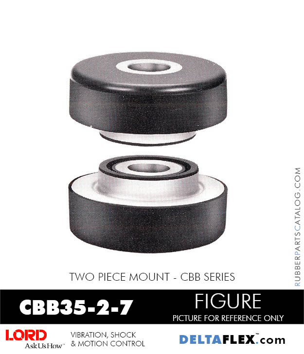 CBB35-2-7 | LORD CBB Series Two-Piece Rubber Mount | RubberPartsCatalog.com