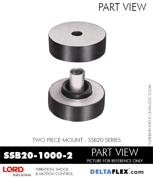 SSB20-1000-2 | LORD Two-Piece SSB Series Rubber Mount | RubberPartsCatalog.com