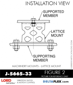 J-5665-33 | LORD Rubber Lattice Mounts | RubberPartsCatalog.com